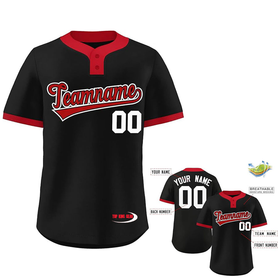 CUSTOM 2 Button BASEBALL JERSEY| Top King Gear