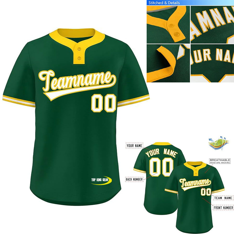 CUSTOM 2 Button BASEBALL JERSEY| Top King Gear